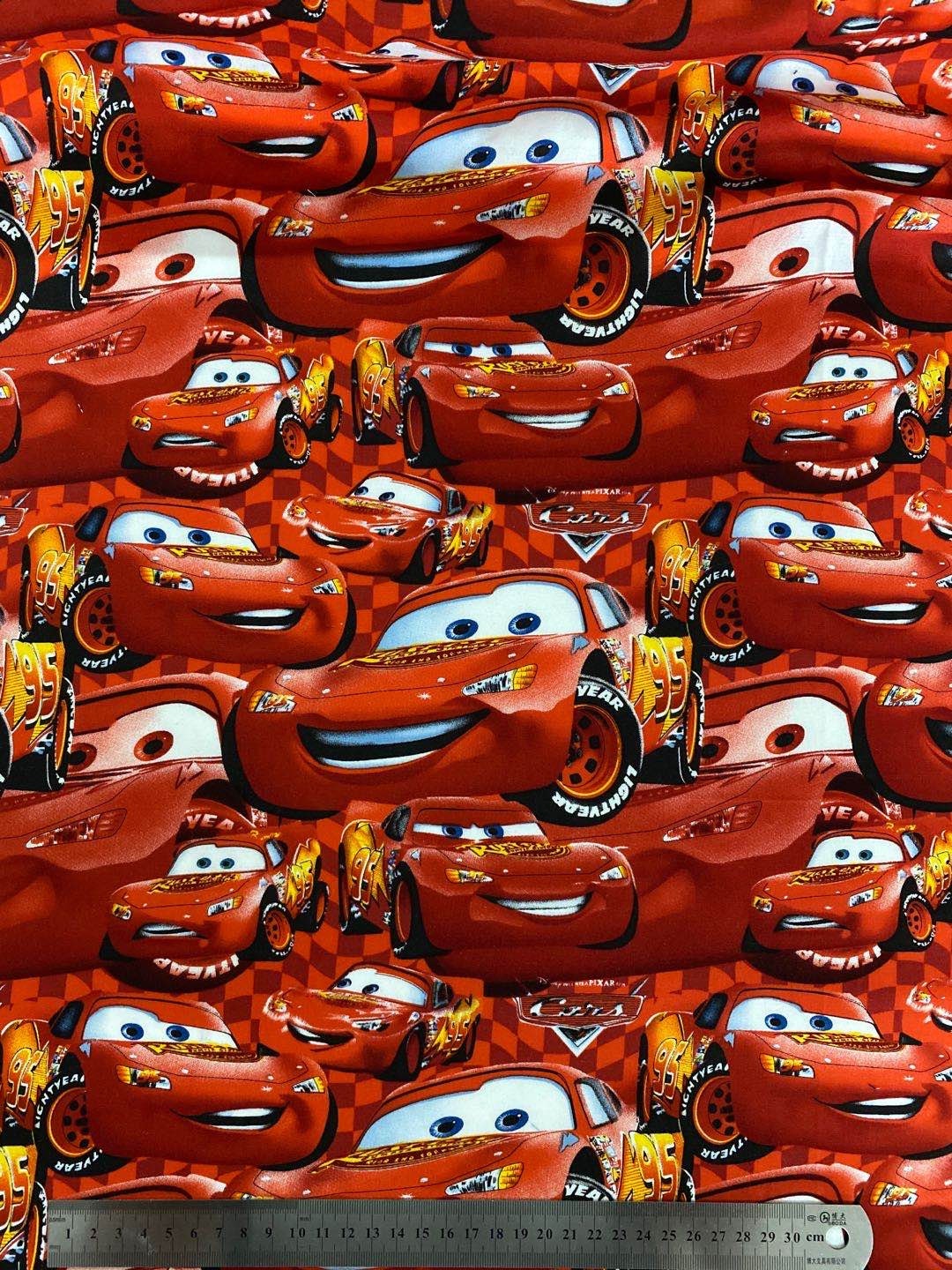 Disney Fabric, Cars Fabric: Cars Fabric Lightning Mcqueen Fabric ...