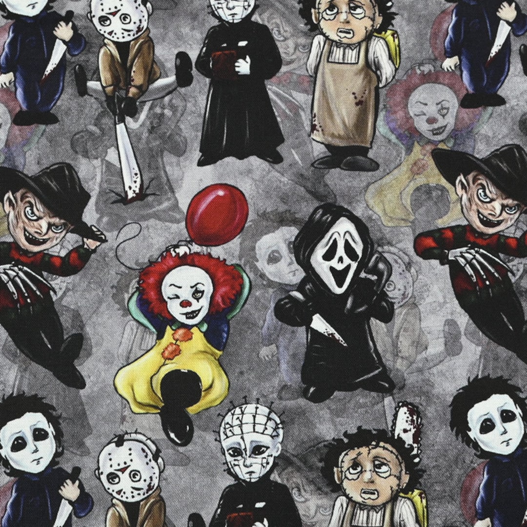 Halloween Fabric, Gothic Fabric, Jason Fabric, Freddy Fabric, Chucky ...