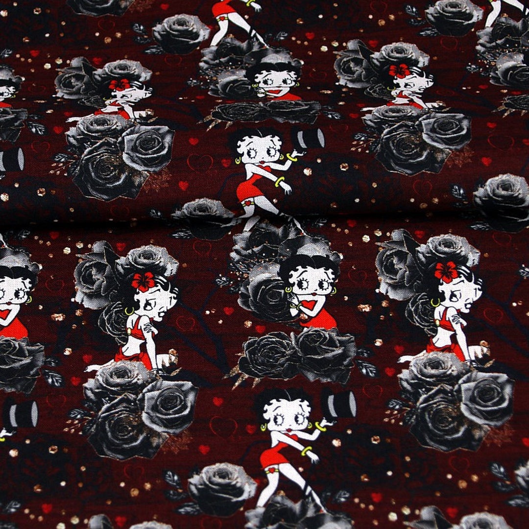 Betty Boop Fabric Jazz Age Flapper Anime Cartoon Cotton Fabric by the ...