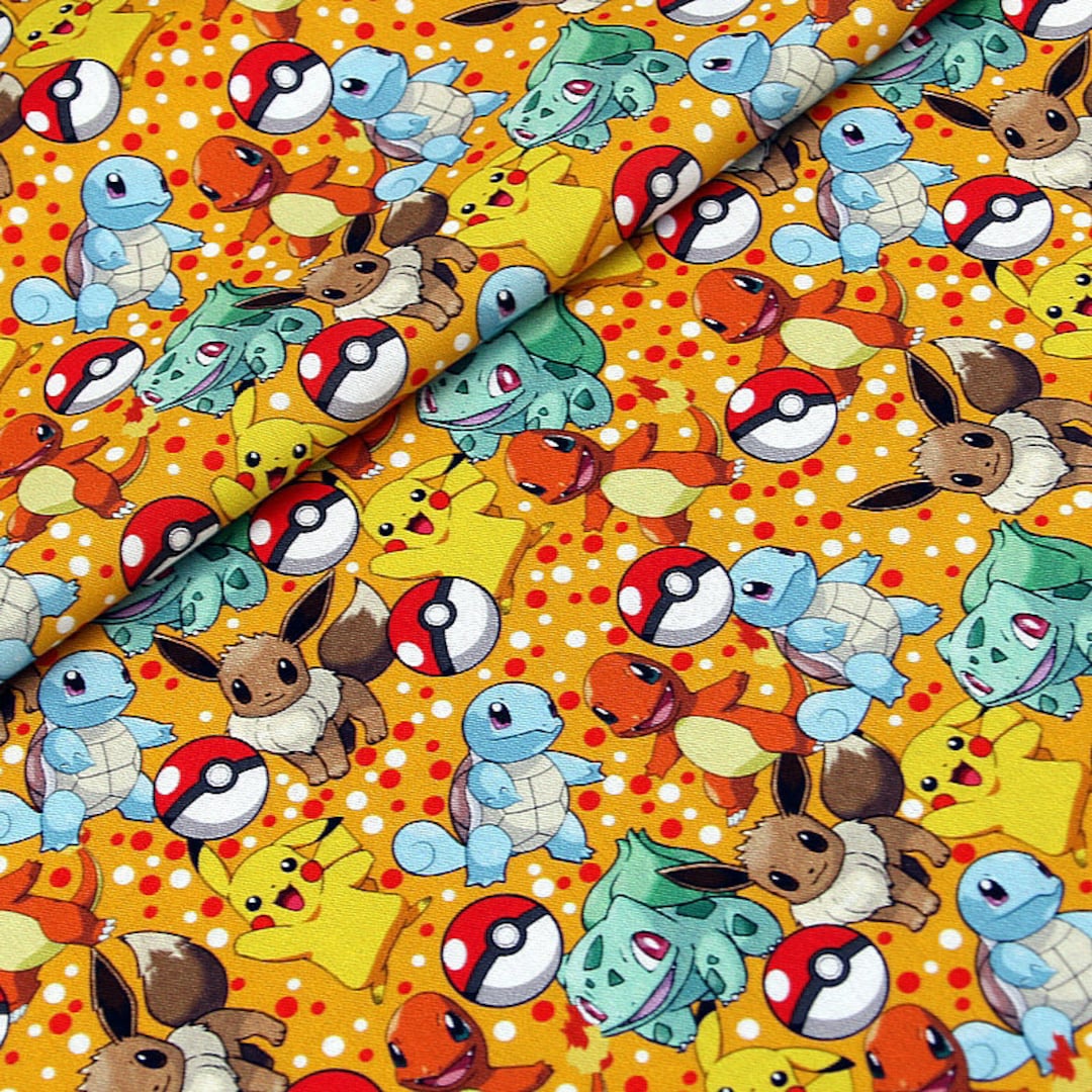 Cute Japanese Fabric, Pikachu Fabric, Korea Anime Fabric, 100% Cotton Fabric, Cartoon Fabric ...