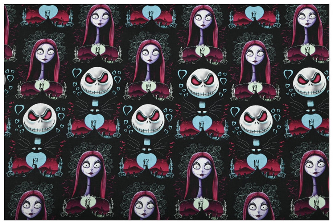 The Nightmare Before Christmas Fabric Cartoon Character Fabric 100% ...