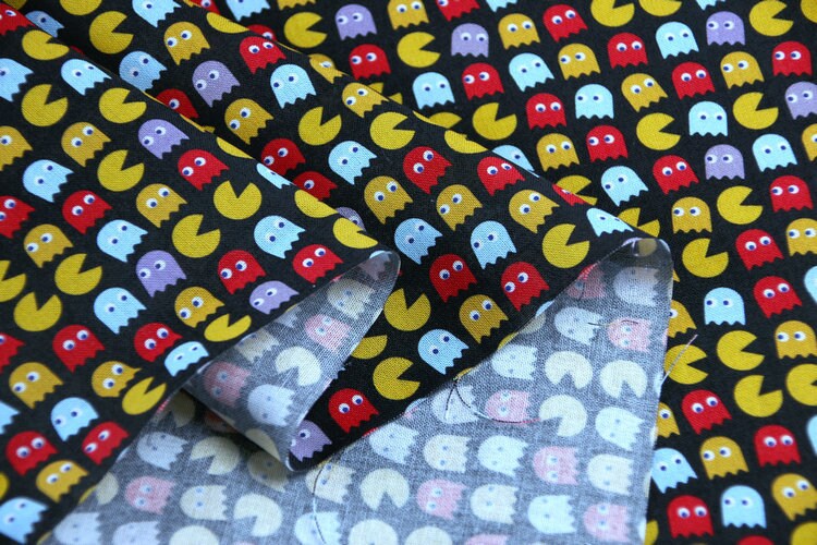 Classic Game Fabric 80’s Arcade Game Fabric Retro Arcade Games Fabric ...