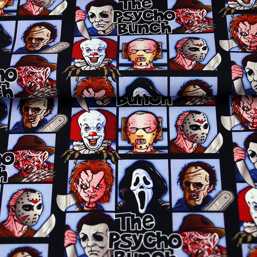 Halloween Fabric, Gothic Fabric, Jason Fabric, Freddy Fabric, Chucky ...