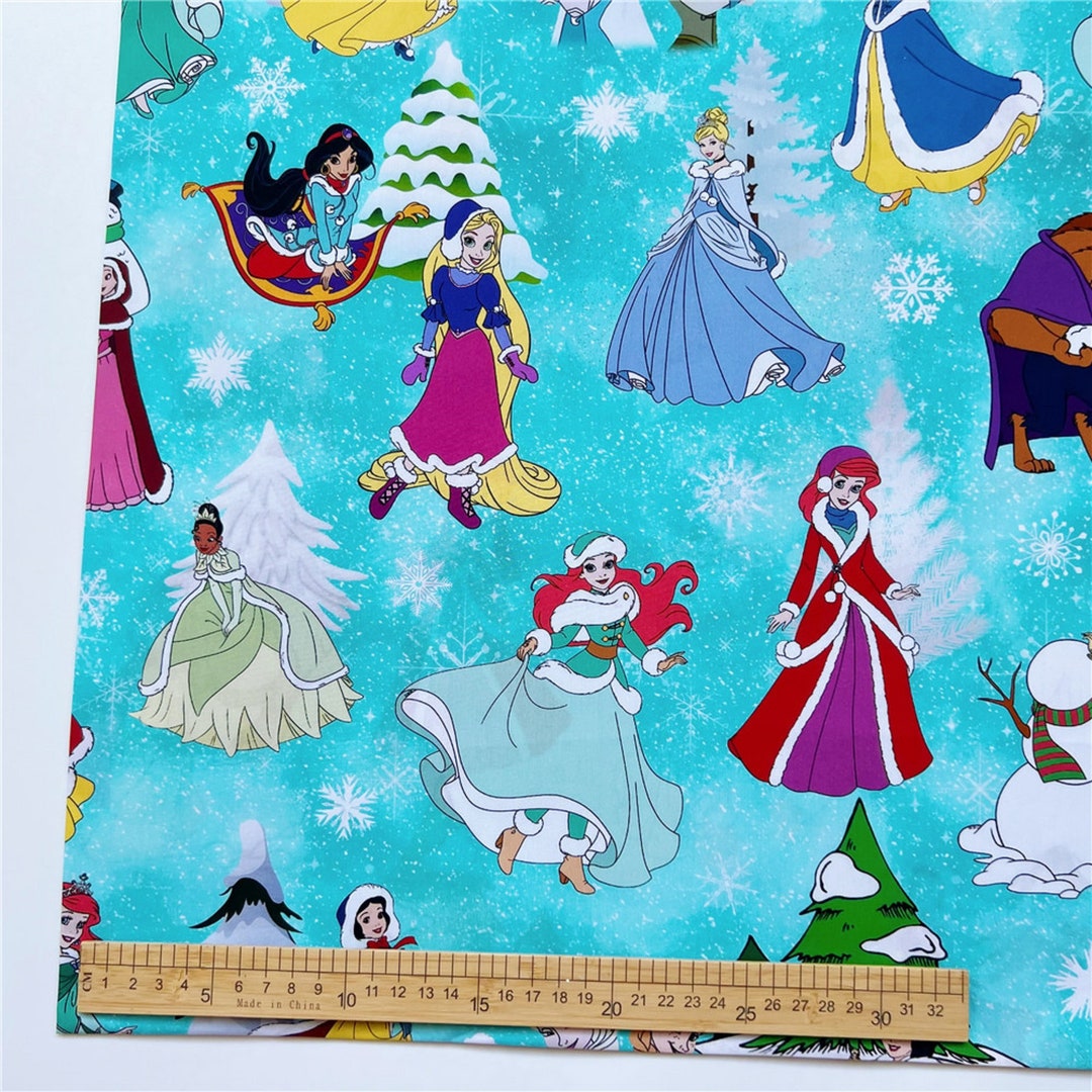 Disney Princess Fabric Princess Aurora Snow White Jasmine Ariel Belle
