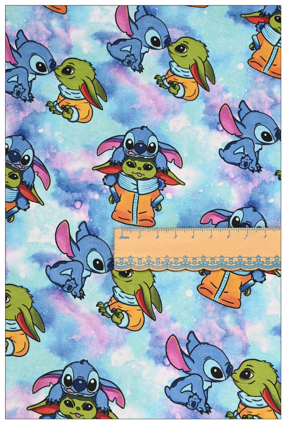 Disney Characters Fabric Stitch Fabric - Lilo & Stitch Fabric - Cartoon ...