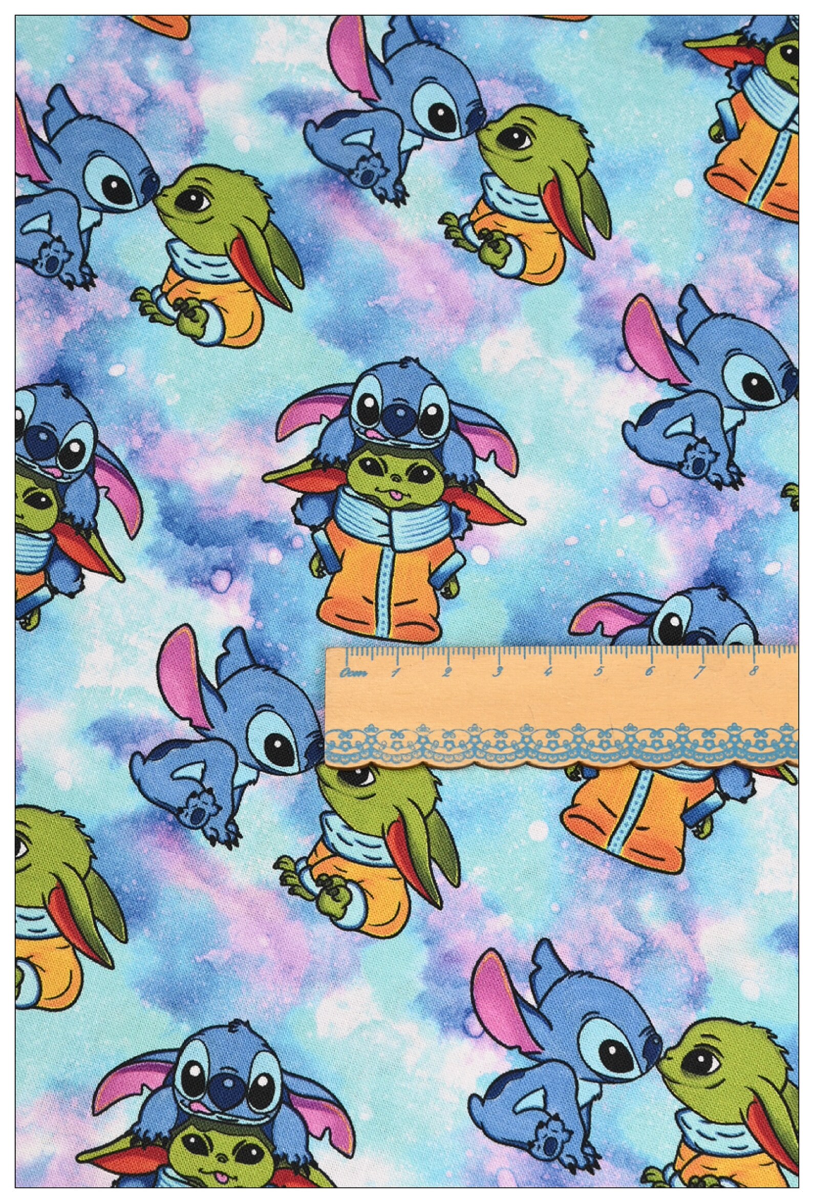 Disney Characters Fabric Stitch Fabric - Lilo & Stitch Fabric - Cartoon ...