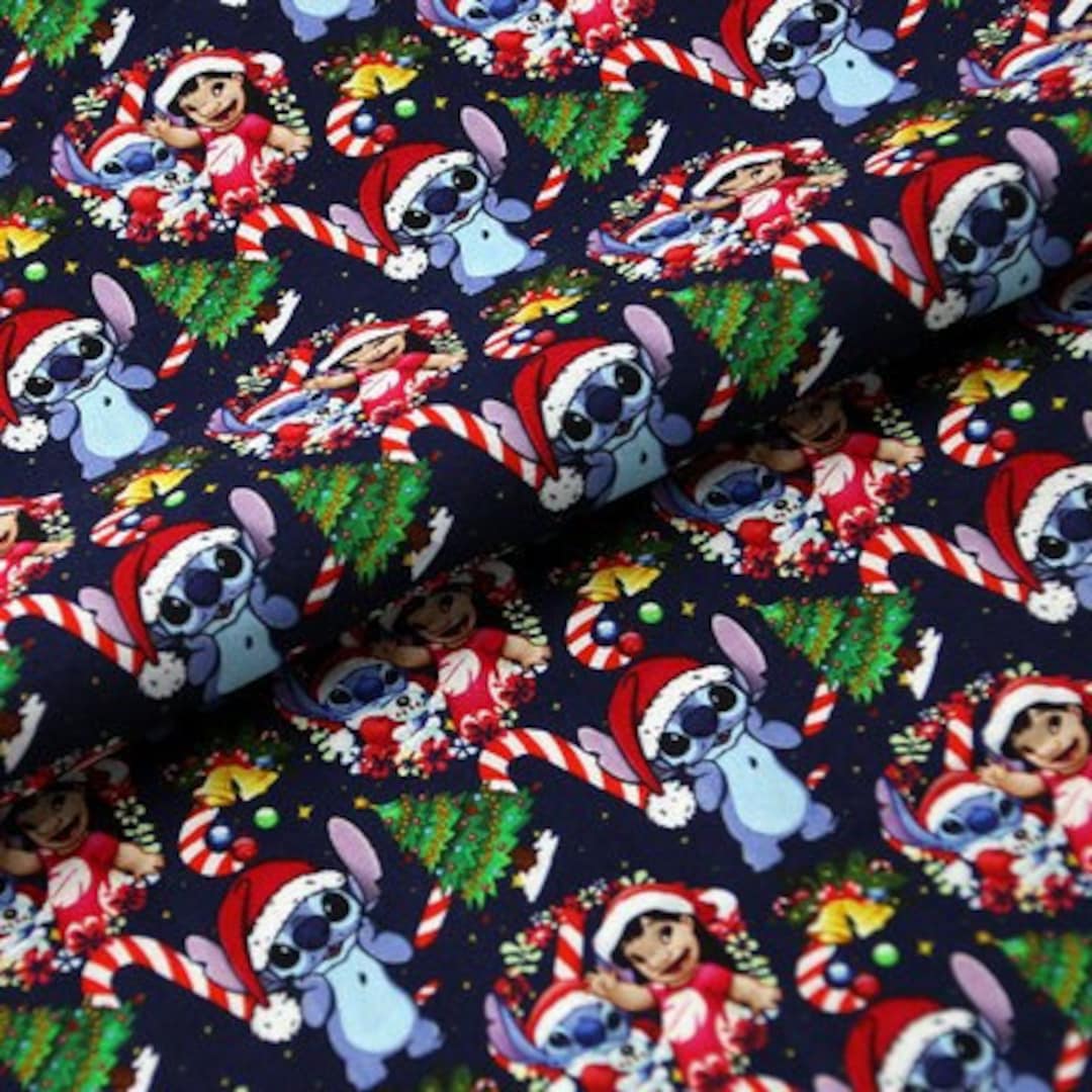 Disney Characters Fabric Stitch Fabric - Lilo & Stitch Fabric - Cartoon ...