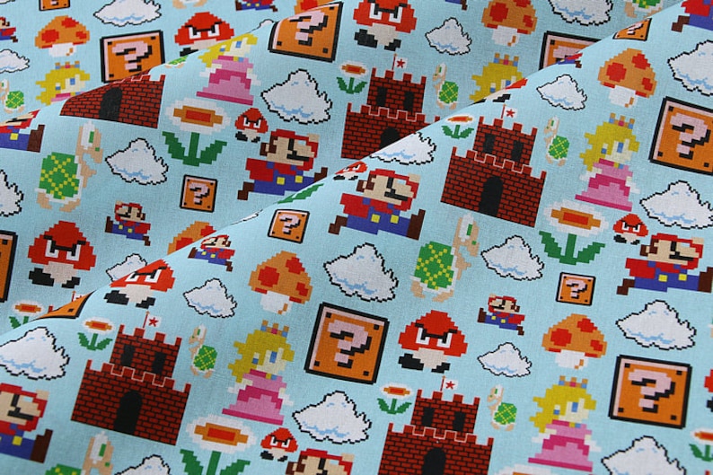 Classic Game Fabric 80s Arcade Game Fabric Retro Arcade Games - Etsy