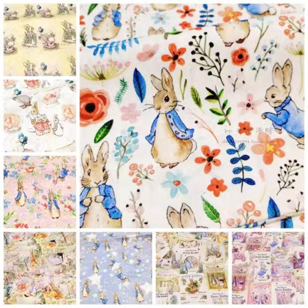 Peter Rabbit Fabric Beatrix Potter Fabric Cartoon Anime Cotton Fabric ...
