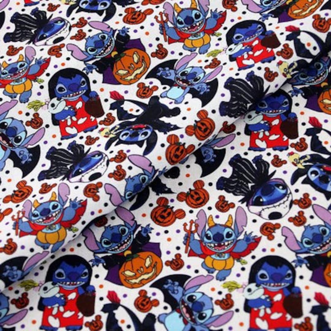 Disney Characters Fabric Stitch Fabric - Lilo & Stitch Fabric - Cartoon ...