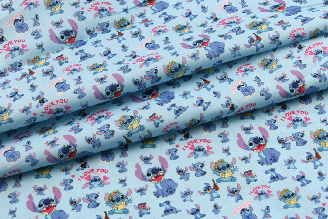 Disney Characters Fabric Stitch Fabric - Lilo & Stitch Fabric - Cartoon ...