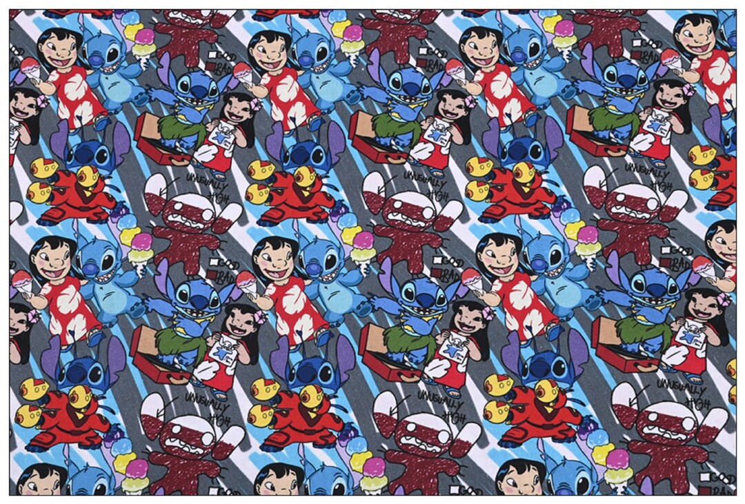Disney Characters Fabric Stitch Fabric Lilo & Stitch Fabric Cartoon ...