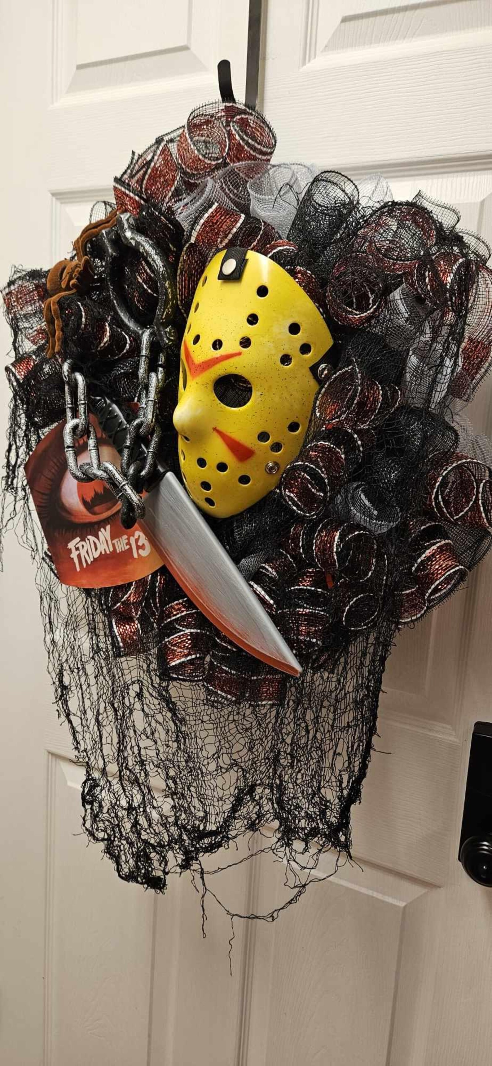 26x26" JASON Wreath, Friday the 13th Scary Halloween Wreath, Unique for ...