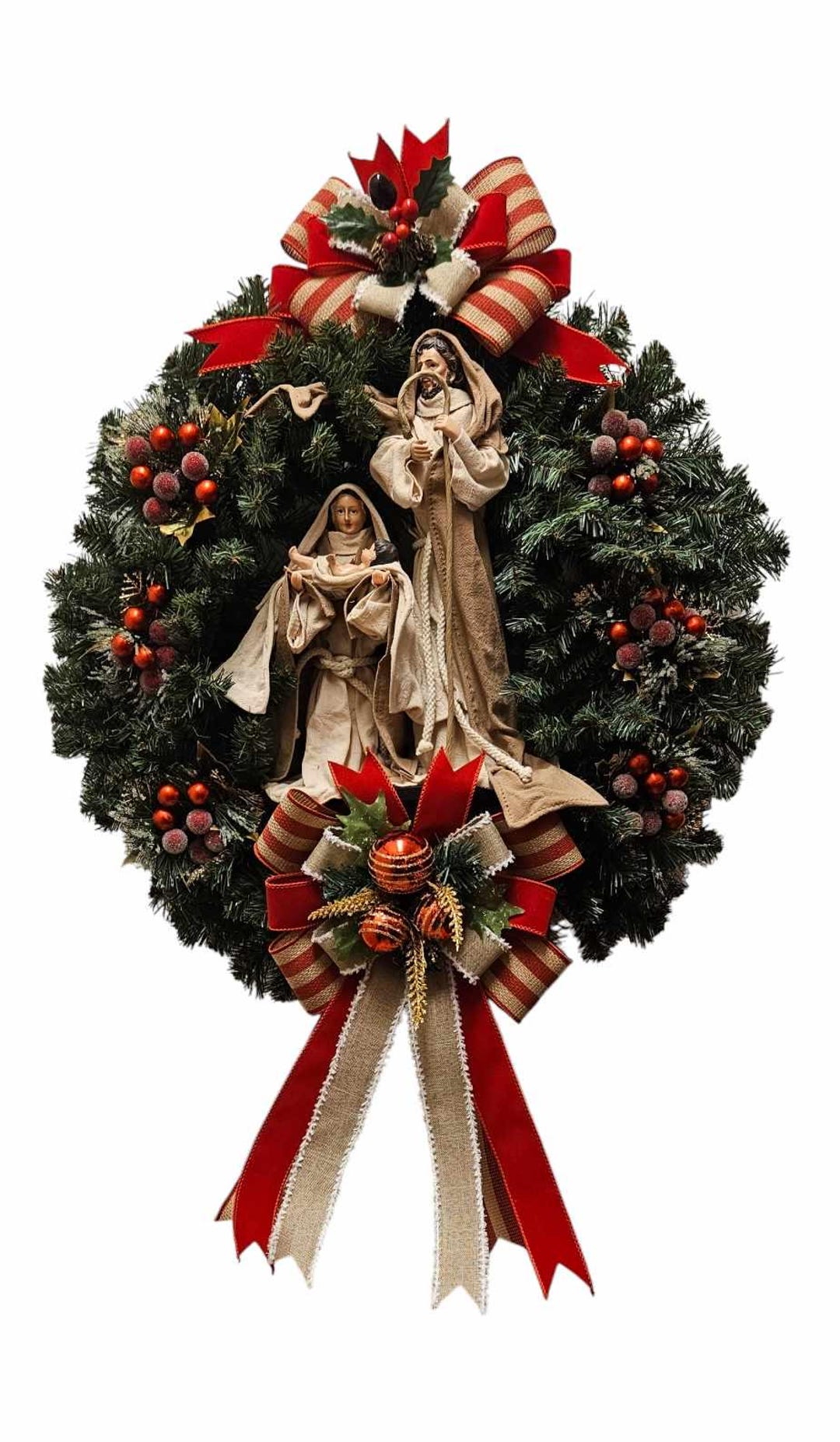 33x24 Inches the Reason for the Season Christmas Wreath With Resin and ...