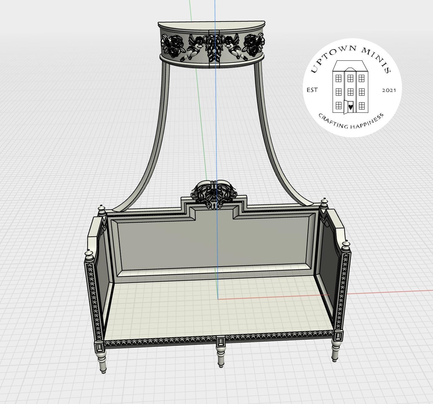 STL File for Majestic Marie French Daybed (for 3D Printing) - Etsy