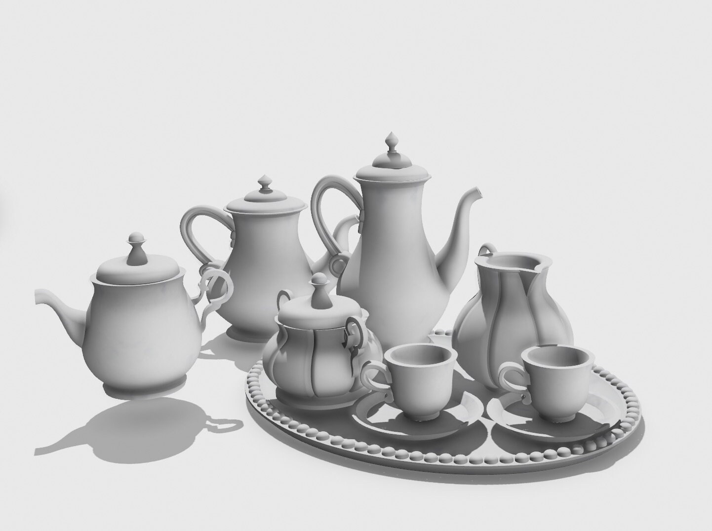 STL File for Trustworthy Tea Set (for 3D Printing) - Etsy