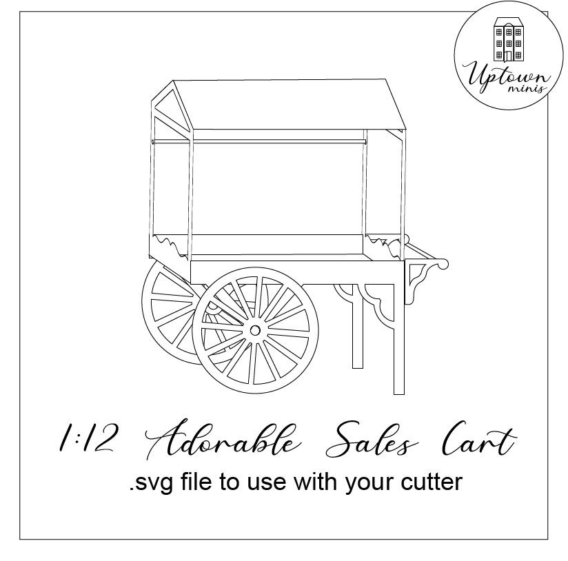SVG File for an Adorable Sales Cart in 1:12 Scale - Etsy