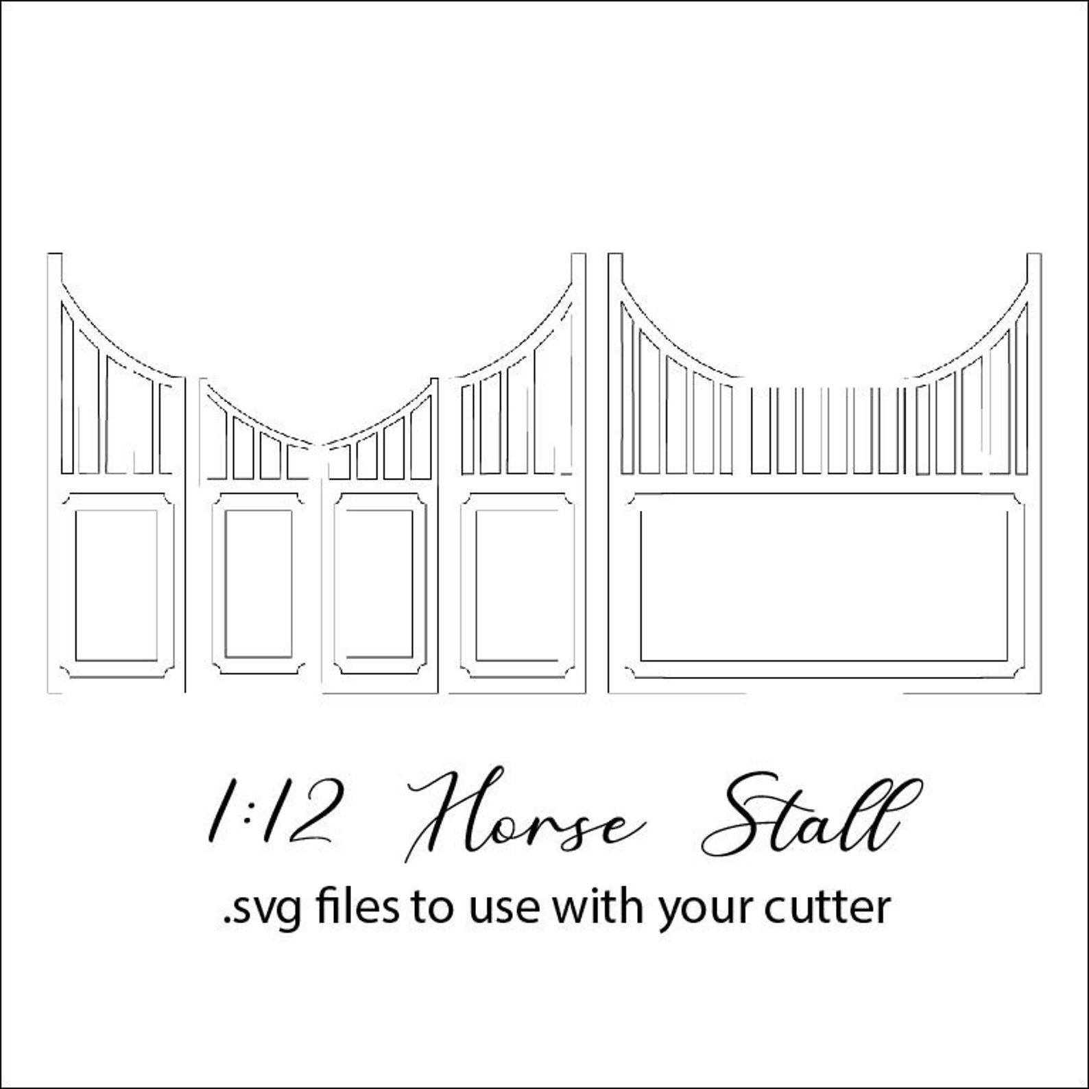 SVG File for Miniature Horse Stall - Etsy