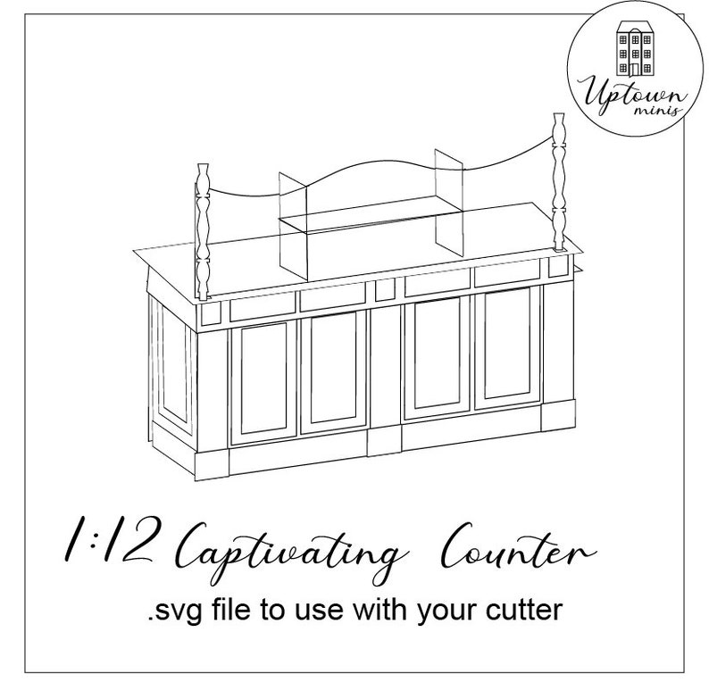 SVG File for a Captivating Counter in 1:12 Scale - Etsy