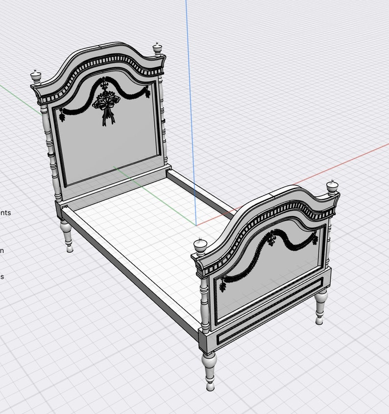 STL File for an Heir's Blissful Bed (for 3D Printing) - Etsy