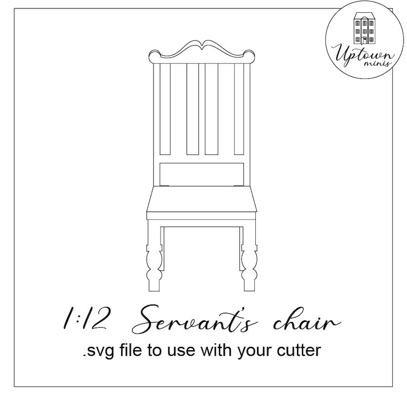 SVG File for a Miniature Servant's Chair - Etsy