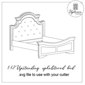 SVG File for a Upstanding Upholstered Bed in 1:12 Scale - Etsy