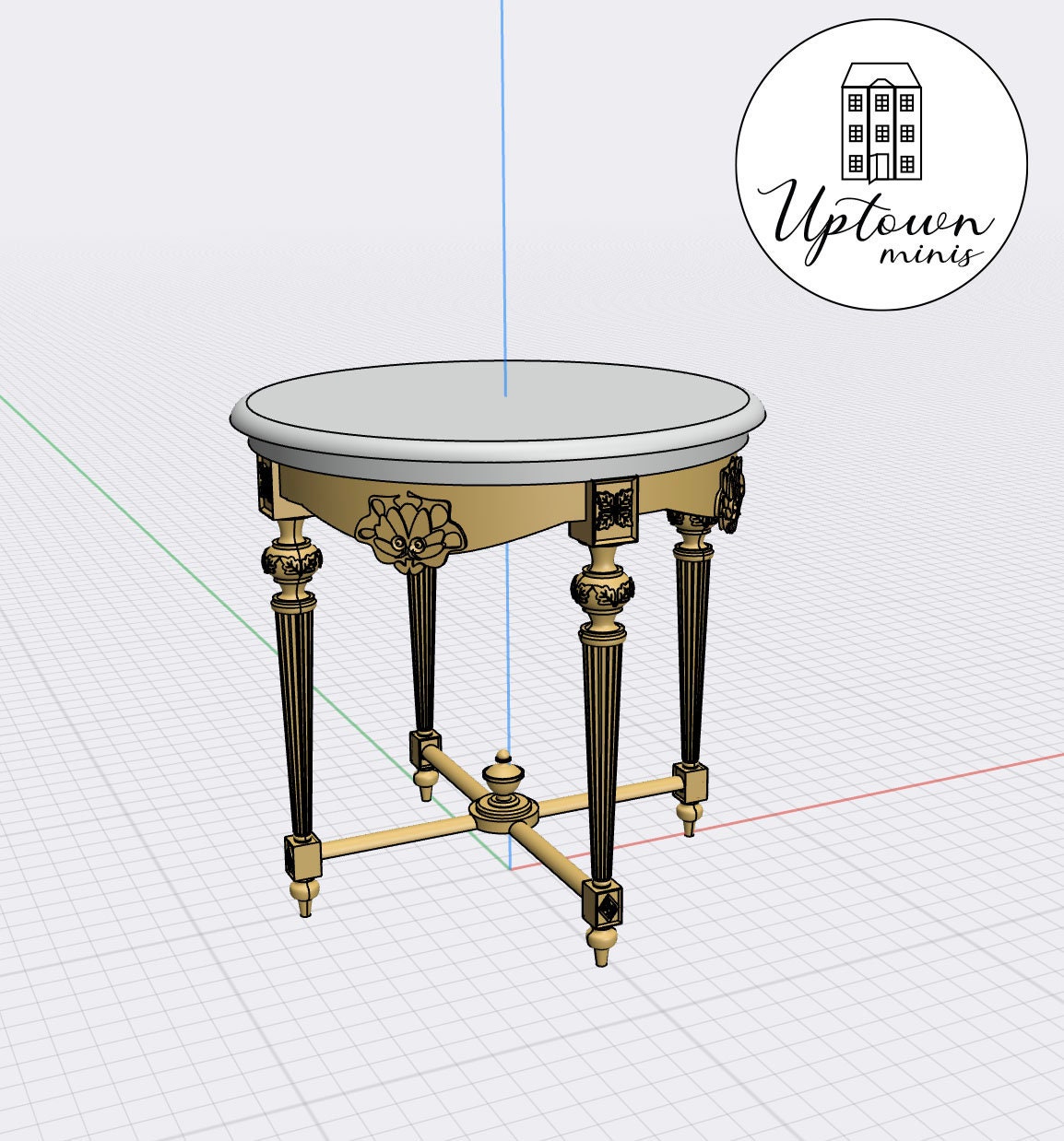 STL for a Tasteful Table in 1:12 Scale for 3d Printing - Etsy