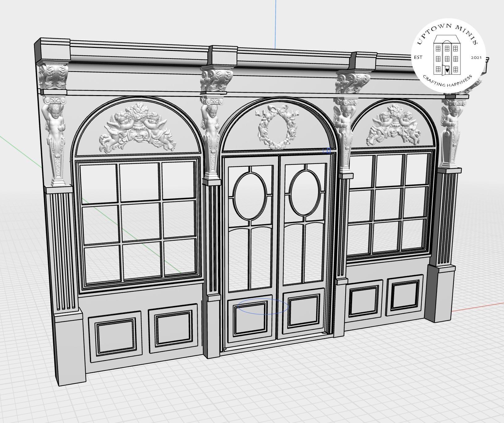 STL Files for Angelic Arched Bakery Facade (for 3D Printing) - Etsy
