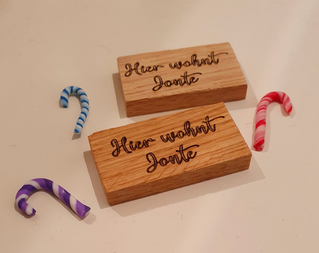 Door Sign With Personalized Name Laser Engraving Elves - Etsy