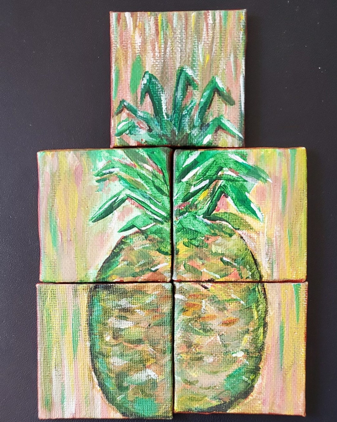 PINEAPPLE 5 Individual 2x2 Tiles - Etsy