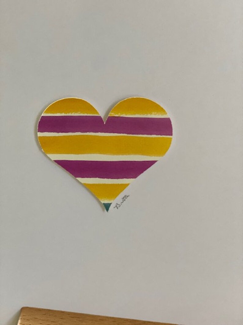 Valentine’s Original Heart Watercolor Art Greeting Cards - Etsy