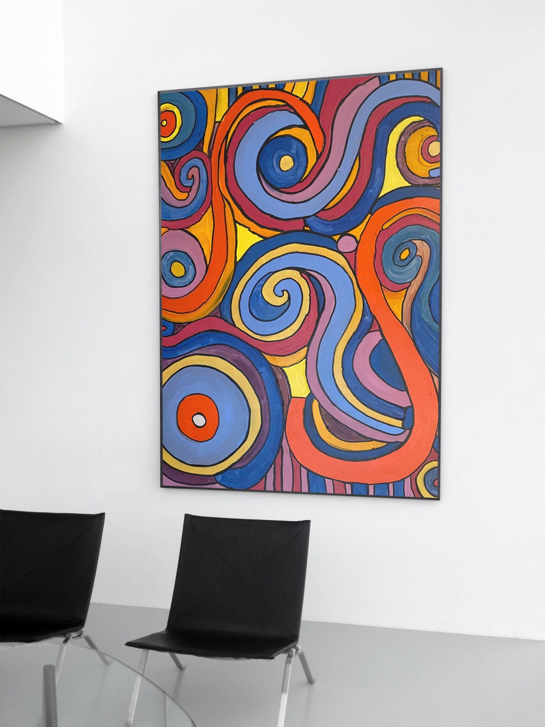 Abstract Colorful Moments in Time Oil Painting 5ftx3ft - Etsy