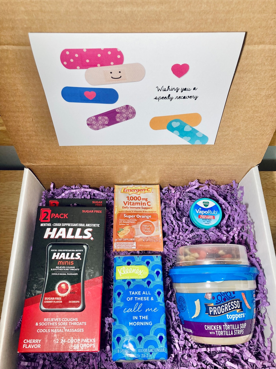 Get Well Soon Box Sick Day Care Package Feel Better Soup Box Covid Care ...