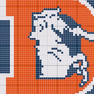 Denver Broncos Crochet Blanket Pattern: C2C Afghan (digital Download ...