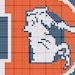 Denver Broncos Crochet Blanket Pattern: C2C Afghan (digital Download ...