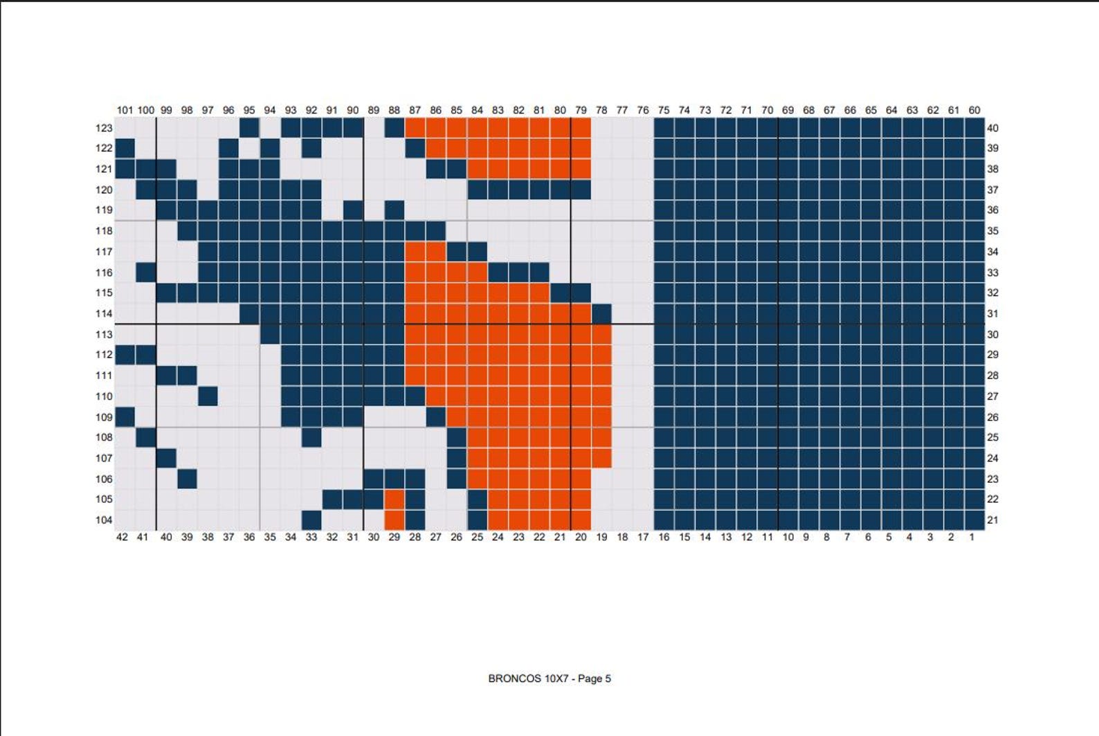 Denver Broncos Crochet Blanket Pattern: C2C Afghan (digital Download ...