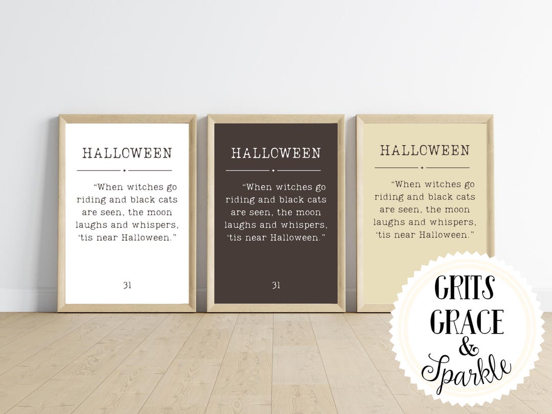 Halloween Quote Printable, Printable Halloween Book Page, Decorative ...
