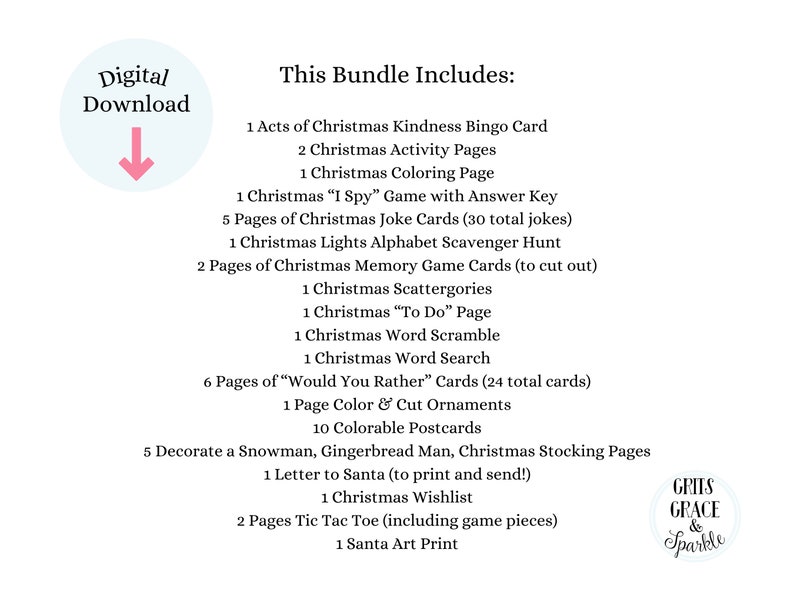 Christmas Activity Mega Pack: Family & Classroom Holiday Fun Bundle - Etsy