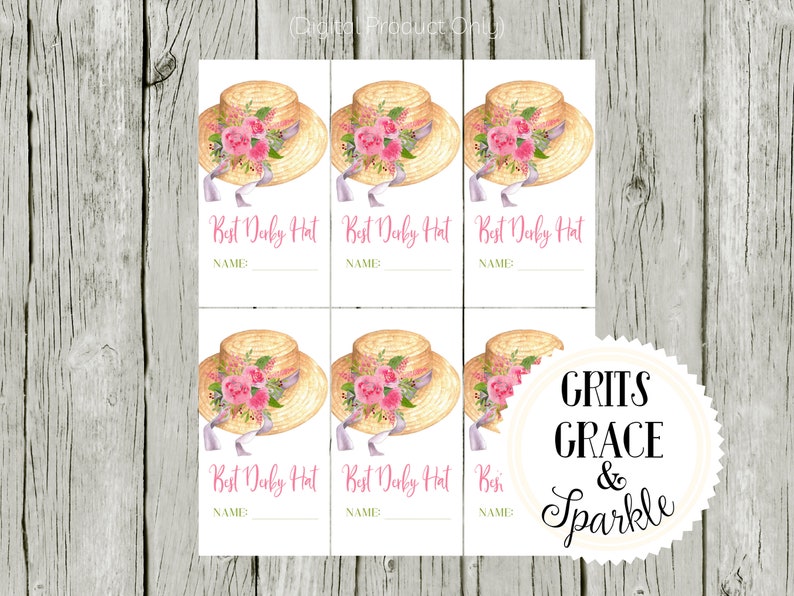 Kentucky Derby Printable Pack, Pink & Green, Scavenger Hunt, Voting ...