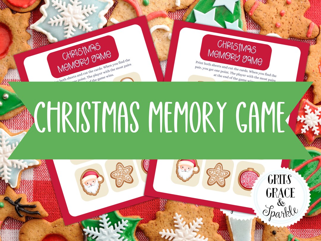 Christmas Memory Game, Printable Christmas Game for Kids, Christmas ...