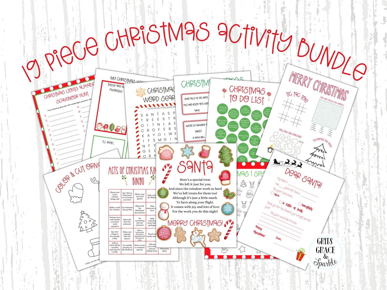 Christmas Lights Alphabet Scavenger Hunt: Printable Holiday Game (PDF ...