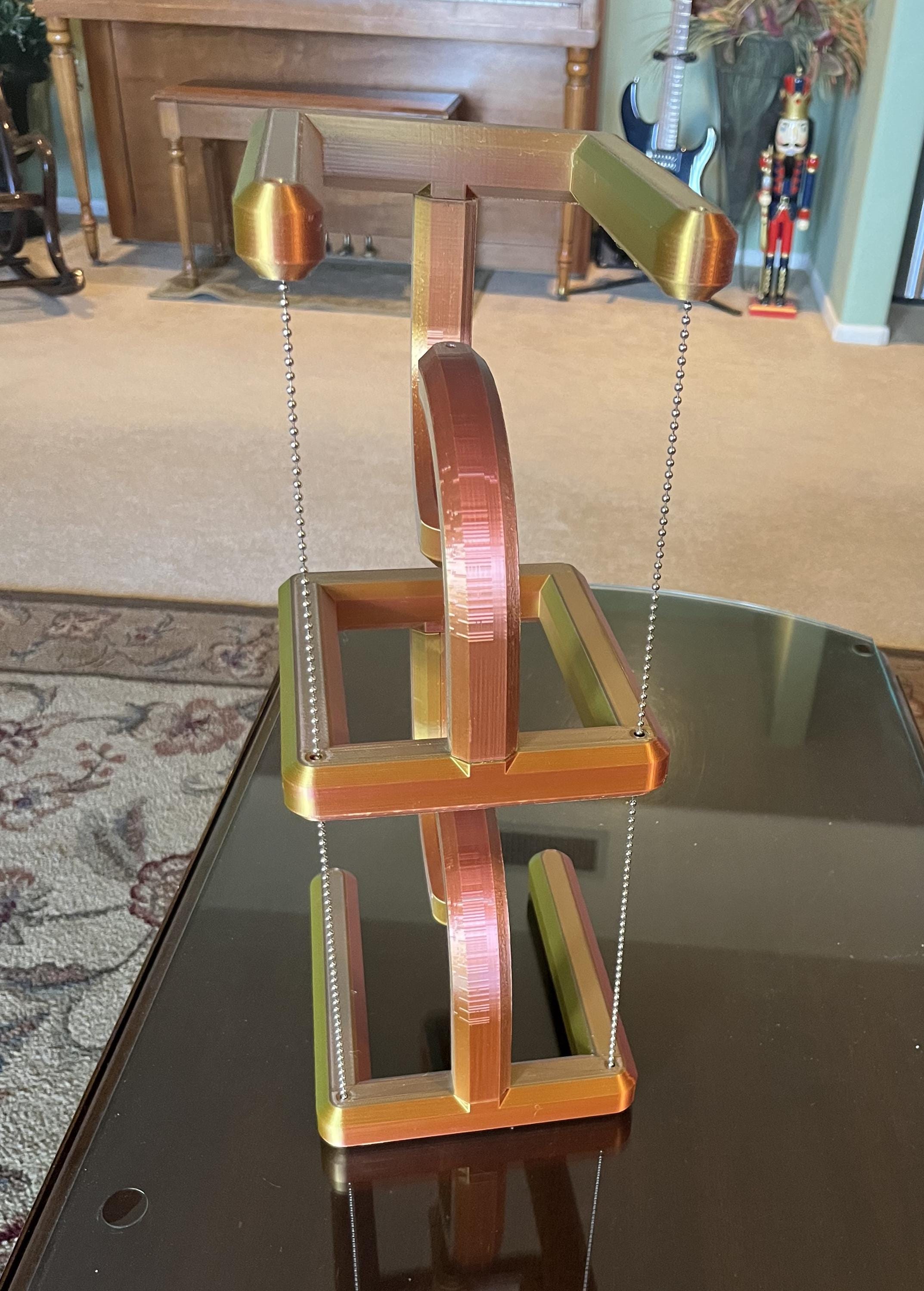 3D Printed Tensegrity Tower: Suspended Sculpture - Etsy
