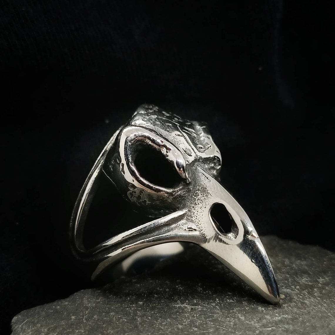 Crow Skull Raven Skull Unisex Ring Rings Gothic Alternative Goth Unisex ...