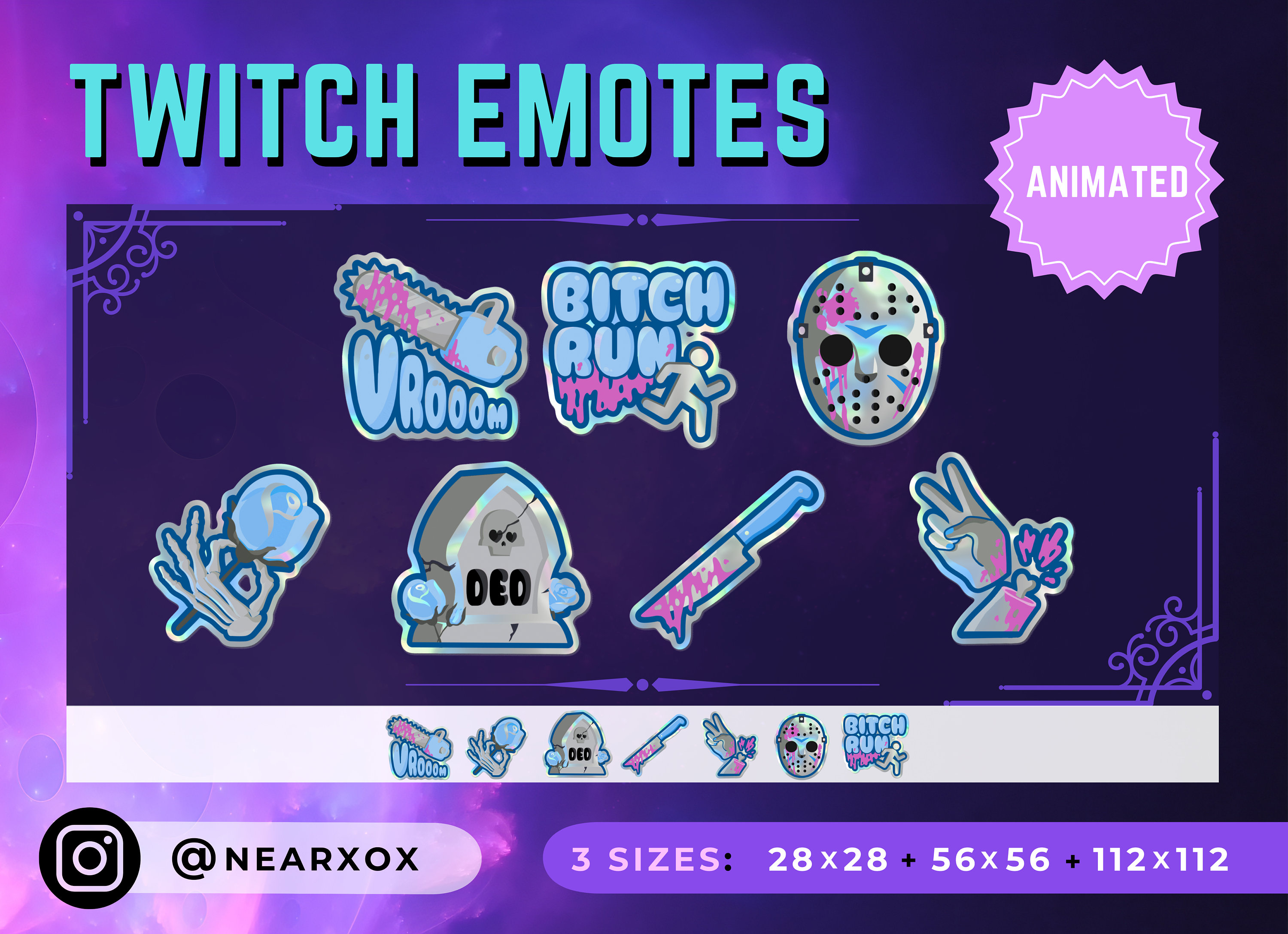 Killer Emotes | Animated Sticker | Twitch | Discord | Badges - Etsy