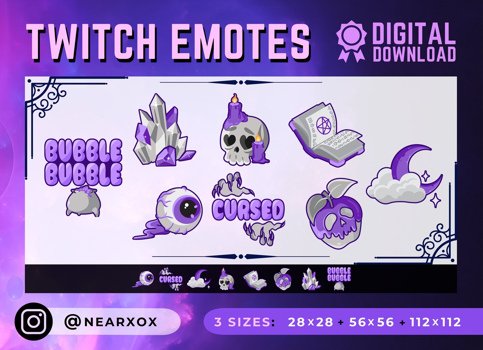 Witchy Emotes | Twitch | Discord | Badges - Etsy