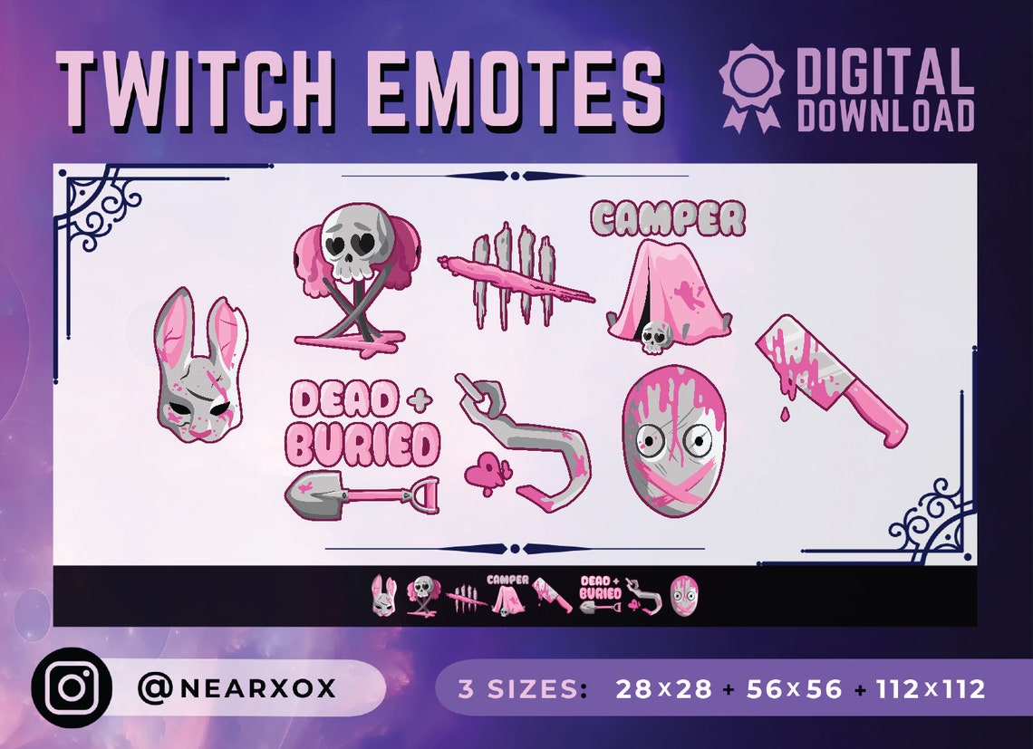 Killer Emotes Twitch Discord Badges - Etsy UK