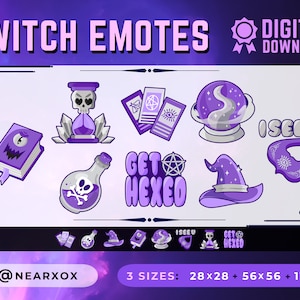 Witchy Emotes | Twitch | Discord | Badges - Etsy