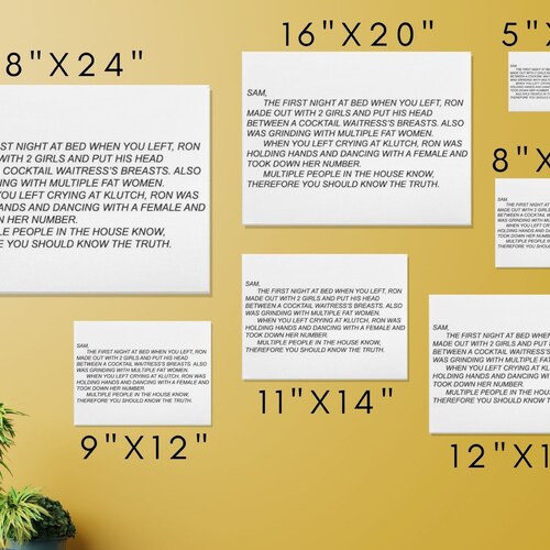 Jersey Shore the Note Canvas Print Dear Sam - Etsy