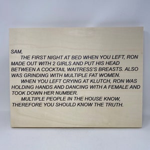 Jersey Shore "the Note" Natural Wood Frame Print Print, Dear Sam ...