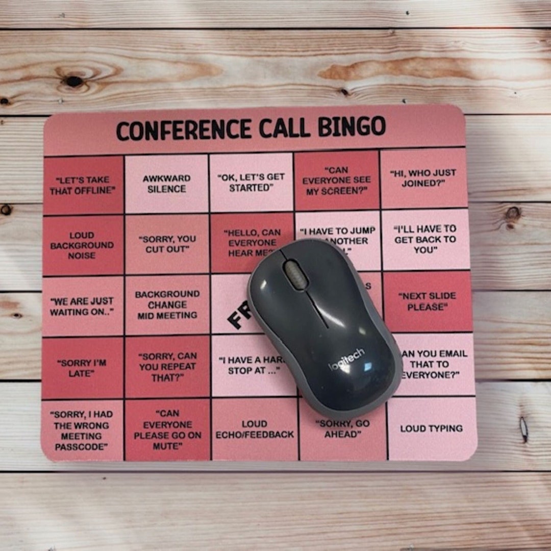 Conference Call Bingo Mouse Pad / Desk Accessories, Office Desk ...